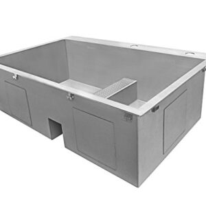 Ruvati 33-inch Drop-in Low Platform-Divide Zero Radius 60/40 Double Bowl 16 Gauge Topmount Kitchen Sink - RVH8059