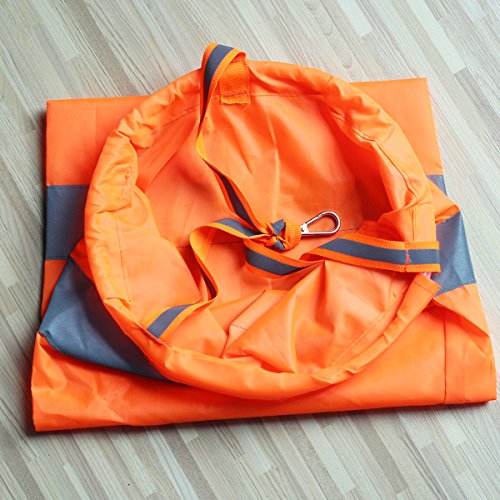 CrocSee Airport Windsock Outdoor Hanging Heavy Duty Orange Rip-Stop Wind Sock Windsocks with Reflective Belts Length(30")