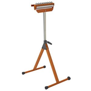 bora portamate pm-5093 tri function pedestal roller 11.25" polished steel roller, ball bearing multi-directional rollers