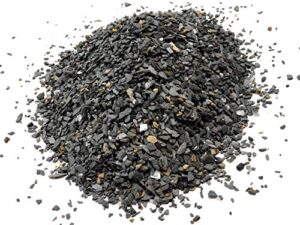 natural slate stone - less than 1/8 inch slate gravel for miniature or fairy garden, aquarium, model railroad & wargaming 8oz