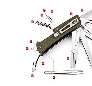 Ruike Multifunctional Knive, Green, G10 (M51-G)