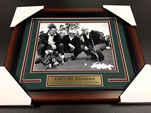 GOLF'S MT RUSHMORE ARNOLD PALMER JACK NICKLAUS GARY PLAYER 8X10#1 PHOTO FRAMED