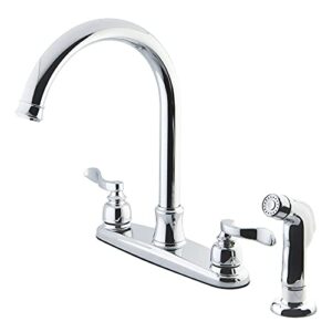 kingston brass fb7791nflsp nuwave french 8-inch centerset kitchen faucet, chrome