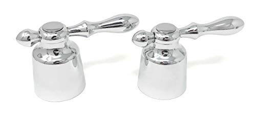 MI MADOL IMPORTS, LLC MADOL Universal Faucet Handle Pair Cold and Hot Water Adapts and Fits on All Lever [2257] Replacement Handle Stems for Shower and/or Bath Mixers ADA Compliant