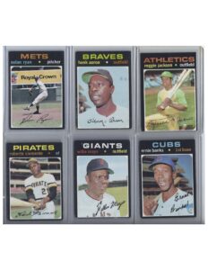 1971 topps baseball complete 752 card set condition varies from vg to ex