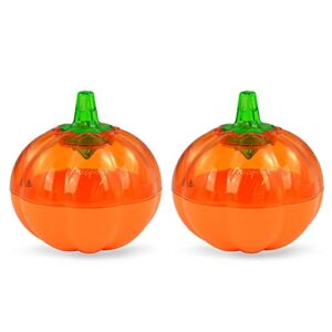 aspectek fruit fly trap pumpkin shape, pack of 2, orange