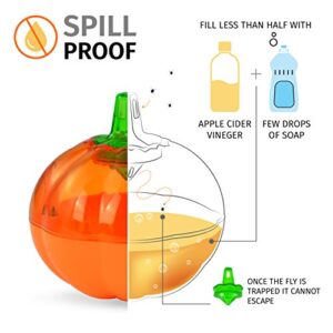 ASPECTEK Fruit Fly Trap Pumpkin Shape, Pack of 2, Orange