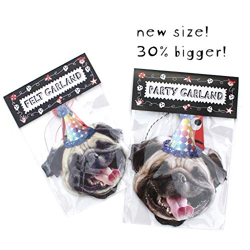 Pugs Garland, dog birthday party decoration banner, Made in USA, Best Quality