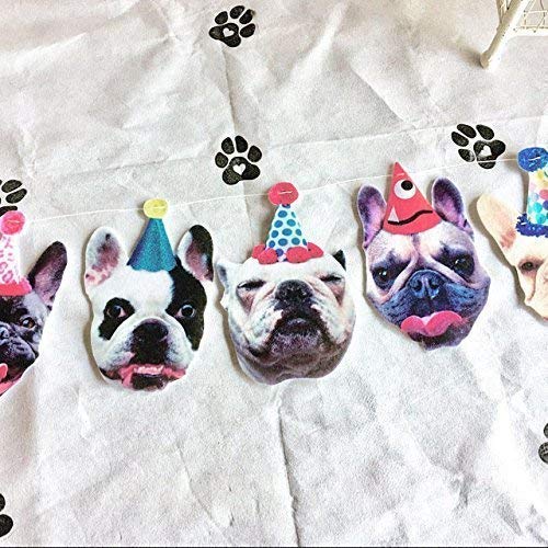 French Bulldog Garland, frenchie dog birthday party decoration banner, Made in USA, Best Quality