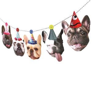 French Bulldog Garland, frenchie dog birthday party decoration banner, Made in USA, Best Quality