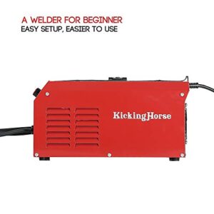 KICKINGHORSE F130 CSA/US Certified Flux Core Gasless MIG Welder 120V 130A Highest Efficiency 40K Hz IGBT Inverter. Full-Metal Body - Ideal for Beginners, Home Maintenance/Renovation and Auto Repair