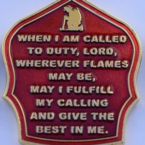 Firefighter Helmet Shield Challenge Coin - GOLD PLATED EDITION