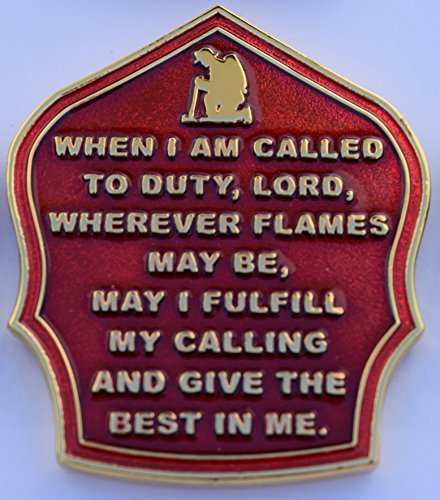 Firefighter Helmet Shield Challenge Coin - GOLD PLATED EDITION