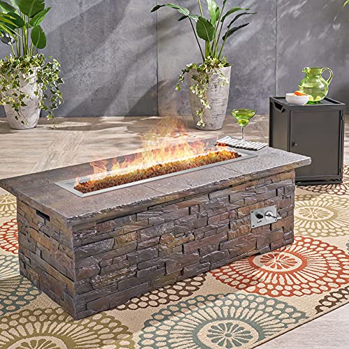 Stanbroil 30 x 10 Inch Drop-in Fire Pit Pan with Burner and All Accessories Required for DIY Fire Pit Projects, Propane Gas Version, Rectangular