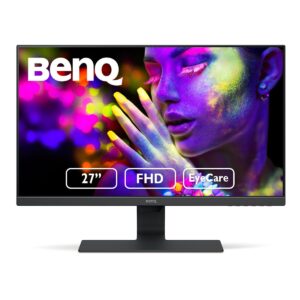 benq gw2780 computer monitor 27" fhd 1920x1080p | ips | eye-care tech | low blue light | anti-glare | adaptive brightness | tilt screen | built-in speakers | displayport | hdmi | vga