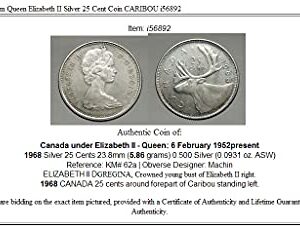 1968 CA 1968 CANADA United Kingdom Queen Elizabeth II AR Denomination_in_description Good Uncertified