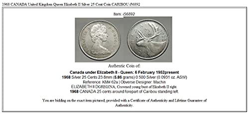 1968 CA 1968 CANADA United Kingdom Queen Elizabeth II AR Denomination_in_description Good Uncertified