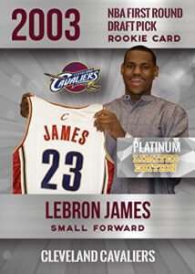 2003 lebron james platinum rare rookie draft pick rc only 2,000 made cavaliers