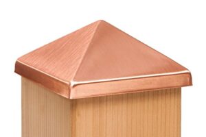 4x4 post point cap - solid copper (3-1/2" x 3-1/2")