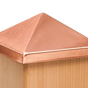 4x4 Post Point Cap - Solid Copper (3-1/2" x 3-1/2")