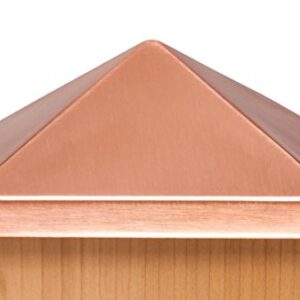 4x4 Post Point Cap - Solid Copper (3-1/2" x 3-1/2")