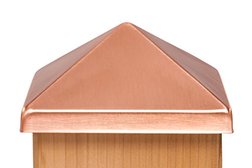 4x4 Post Point Cap - Solid Copper (3-1/2" x 3-1/2")