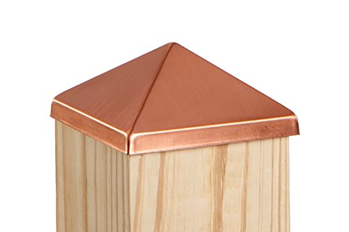 4x4 Post Point Cap - Solid Copper (3-1/2" x 3-1/2")