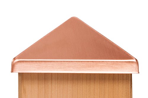 4x4 Post Point Cap - Solid Copper (3-1/2" x 3-1/2")