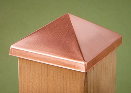 4x4 Post Point Cap - Solid Copper (3-1/2" x 3-1/2")