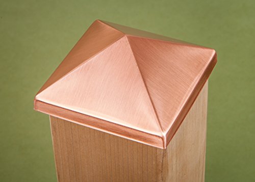 4x4 Post Point Cap - Solid Copper (3-1/2" x 3-1/2")