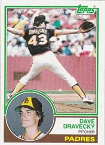 baseball mlb 1983 topps #384 dave dravecky rc padres