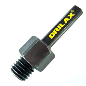 Drilax Diamond Core Drill Bit Adapter 5/8 Inch - 11 Female Arbor To 3/8 Inch Triangle Male Shank Female Thread Back Holders To Regular Drill