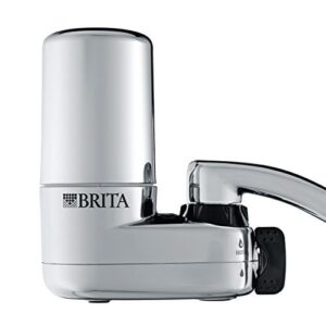 brita faucet water filter system with light indicator, chrome