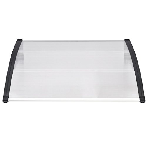 Festnight 47" x 39" Door Window Awning Canopy Porch Outdoor Patio Polycarbonate Sun Shade Shelter Rain Snow Cover Overhead Canopy