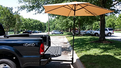 Camco Durable Hitch Mount Umbrella Holder- Sturdily Supports Large Patio and Outdoor Umbrellas on Your Hitch, Great For Traveling, Tailgating and Outdoor Events (51958)