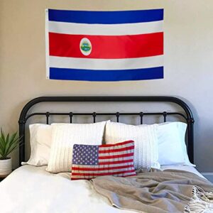 DANF Costa Rica Flag 3x5 Foot Thicker Polyester Costa Rican National Flags Polyester with Brass Grommets 3 X 5 Ft