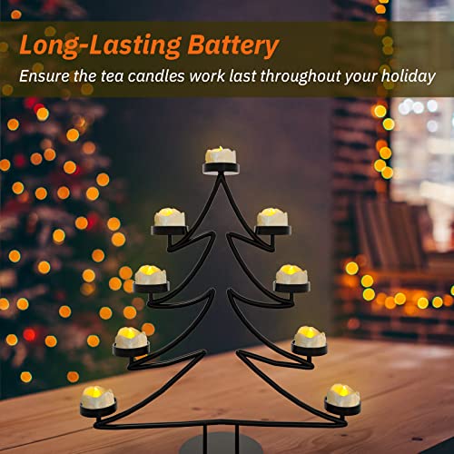 PChero Tea Lights Candles with Timer, 12 Packs Flickering Flameless LED Tealights Battery Operated Electric Votive Candles for Christmas Decorations Fall Indoor Home Decor