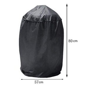 Keersi BBQ Grill Cover Waterproof Dustproof Barbecue Oven Protection Cover for Round Gas Charcoal Electric Barbecue Outdoor Garden Patio Barbecue Accessory with Storage Bag