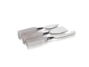 zodax alabaster 3 piece cheese knife set