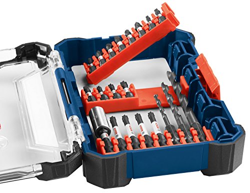 BOSCH DDMS40 40-Piece Assorted Impact Tough Drill Drive Custom Case System Set for Drilling and Driving Applications