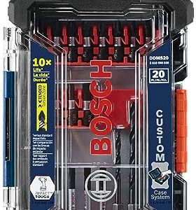 BOSCH DDMS40 40-Piece Assorted Impact Tough Drill Drive Custom Case System Set for Drilling and Driving Applications