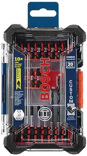 BOSCH DDMS40 40-Piece Assorted Impact Tough Drill Drive Custom Case System Set for Drilling and Driving Applications