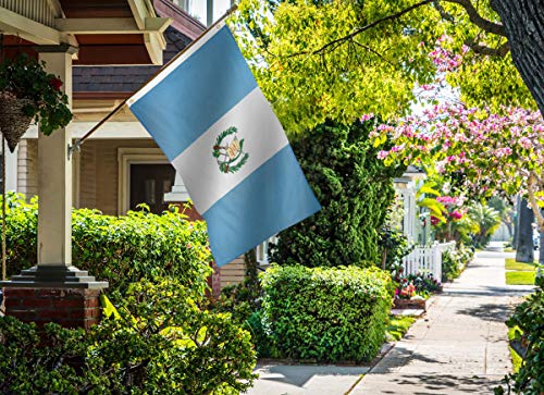 DANF Guatemala Flag 3x5 Ft - 100D Thicker Polyester - Guatemalan National Flags Double Stitched Quality 3 X 5 Feet with Brass Grommets Indoor & Outdoor Use