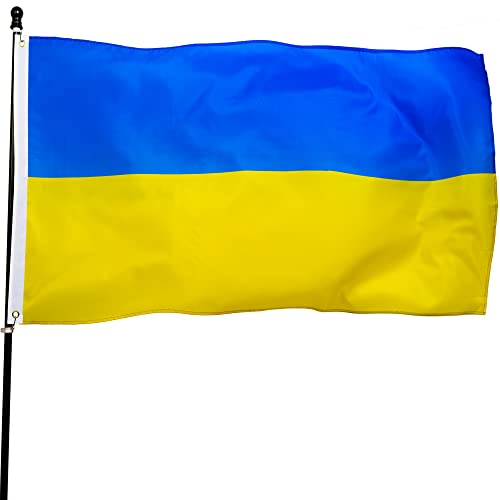 DANF Ukraine Flag 3ftx5ft Ukrainian National Flags Polyester with Brass Grommets 3x5 Foot Flag