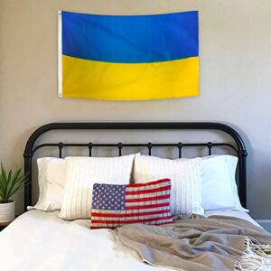 DANF Ukraine Flag 3ftx5ft Ukrainian National Flags Polyester with Brass Grommets 3x5 Foot Flag