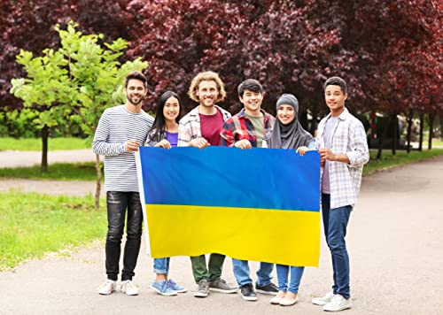 DANF Ukraine Flag 3ftx5ft Ukrainian National Flags Polyester with Brass Grommets 3x5 Foot Flag