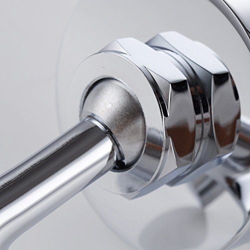 Weirun Bathroom Brass Handheld Shower Head Bracket Hand Sprayer Holder Stepless Adjustable Wall Mount, Polished Chrome