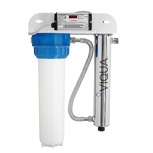 VIQUA VH410-F20 Home Stainless Steel Ultraviolet Water System with Integrated Pre Filter System - 18GPM 3/4 MNPT 120V