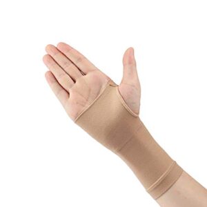 Palm Hand Brace Wrist Support Compression Sleeve for Carpal Tunnel (M, Skin)