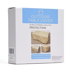 The Outdoor GreatRoom Company Tan Rectangular Cover for Providence Fire Pit Table